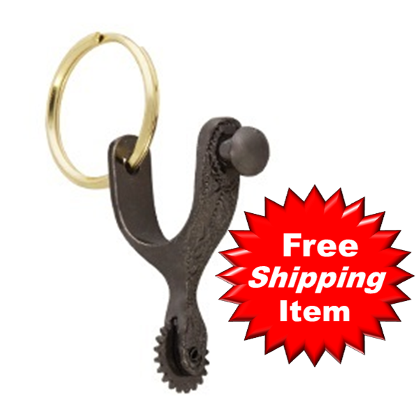 Engraved Roper Spur Key chain Gun Metal Black ⋆ Hill Saddlery Saddles N ...