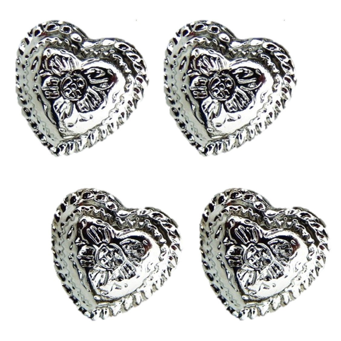 1/2" Western Heart Conchos 10 Pack Engraved With Rivet Cap Back ⋆ Hill ...