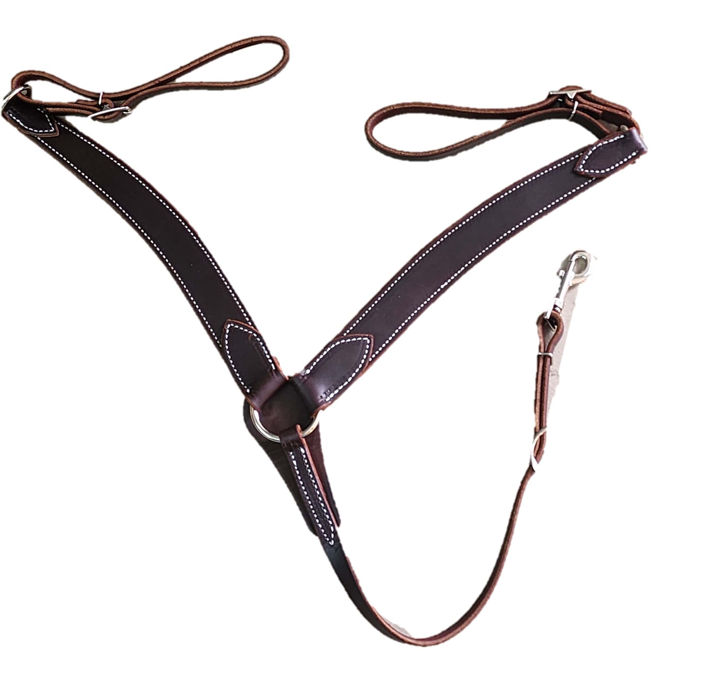 Medium Oiled Western Contour Leather Breast Collar ⋆ Hill Saddlery
