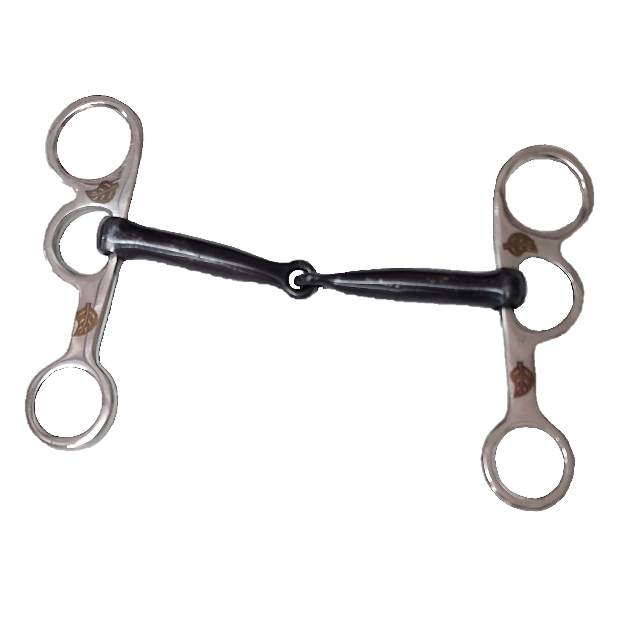 5" Wide Black Steel Broken With Stainless Steel Shanks ⋆ Hill Saddlery